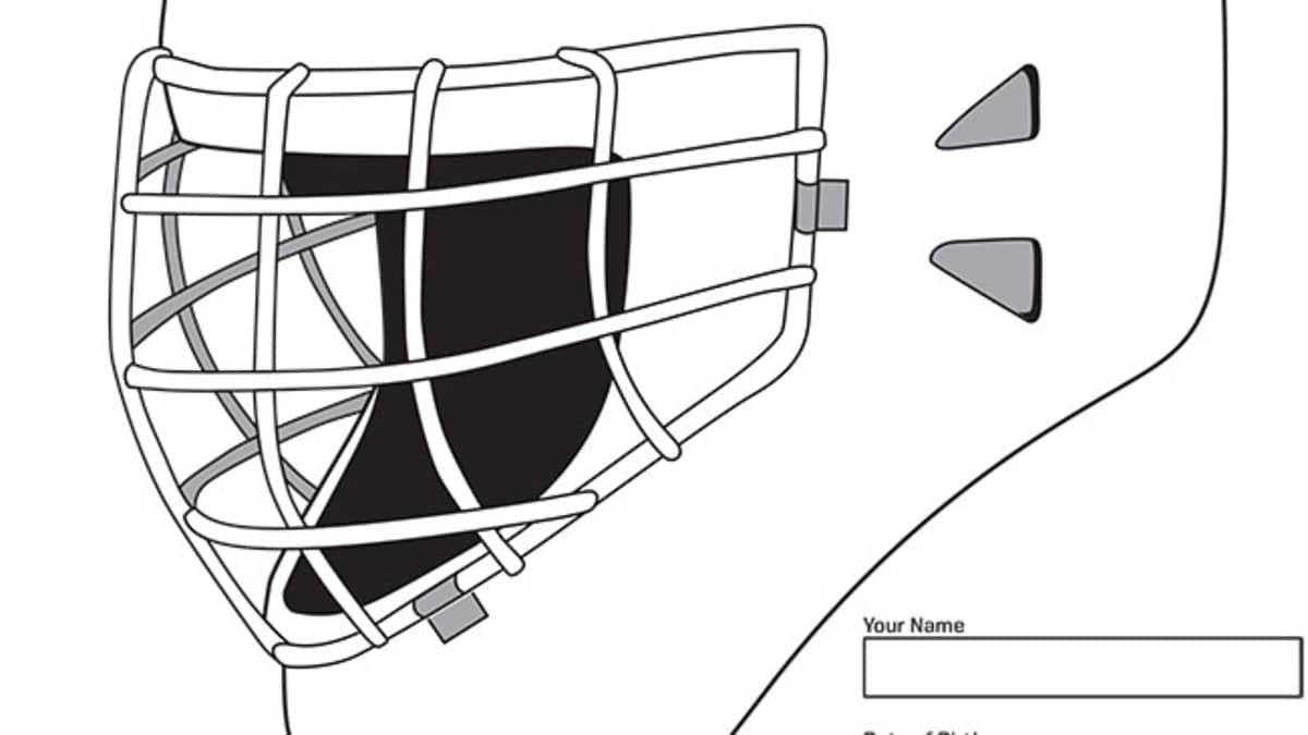 hockey goalie mask coloring pages